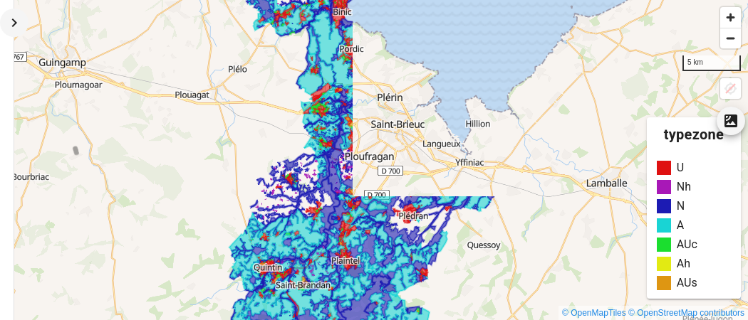 Saint Brieuc Armor Agglomération - Zonage PLU